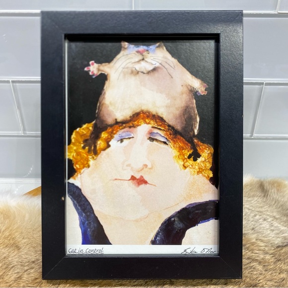 Erika Oller | Accents | Erika Oller Cat In Control Framed Print Modern ...